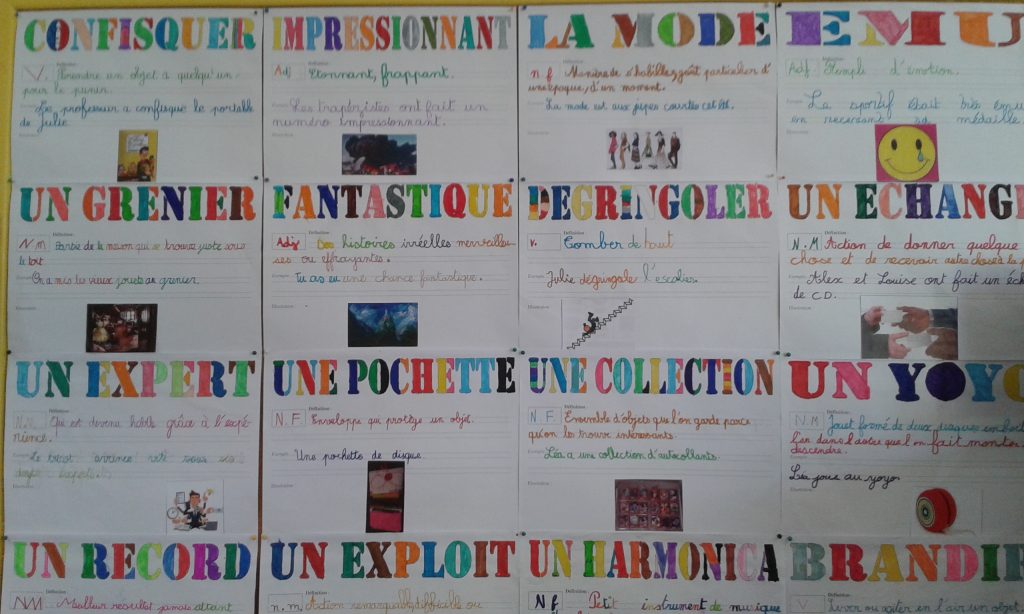 Les mots du jour – ECOLE DE LA TRINITE